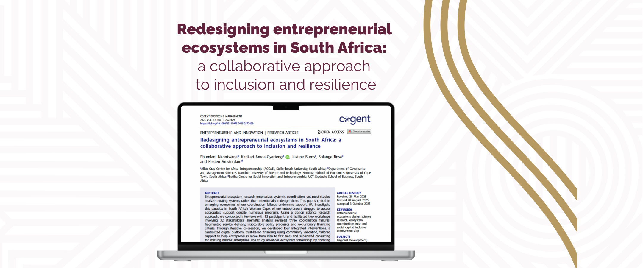 Redesigning entrepreneurial ecosystems in South Africa: a collaborative ...
